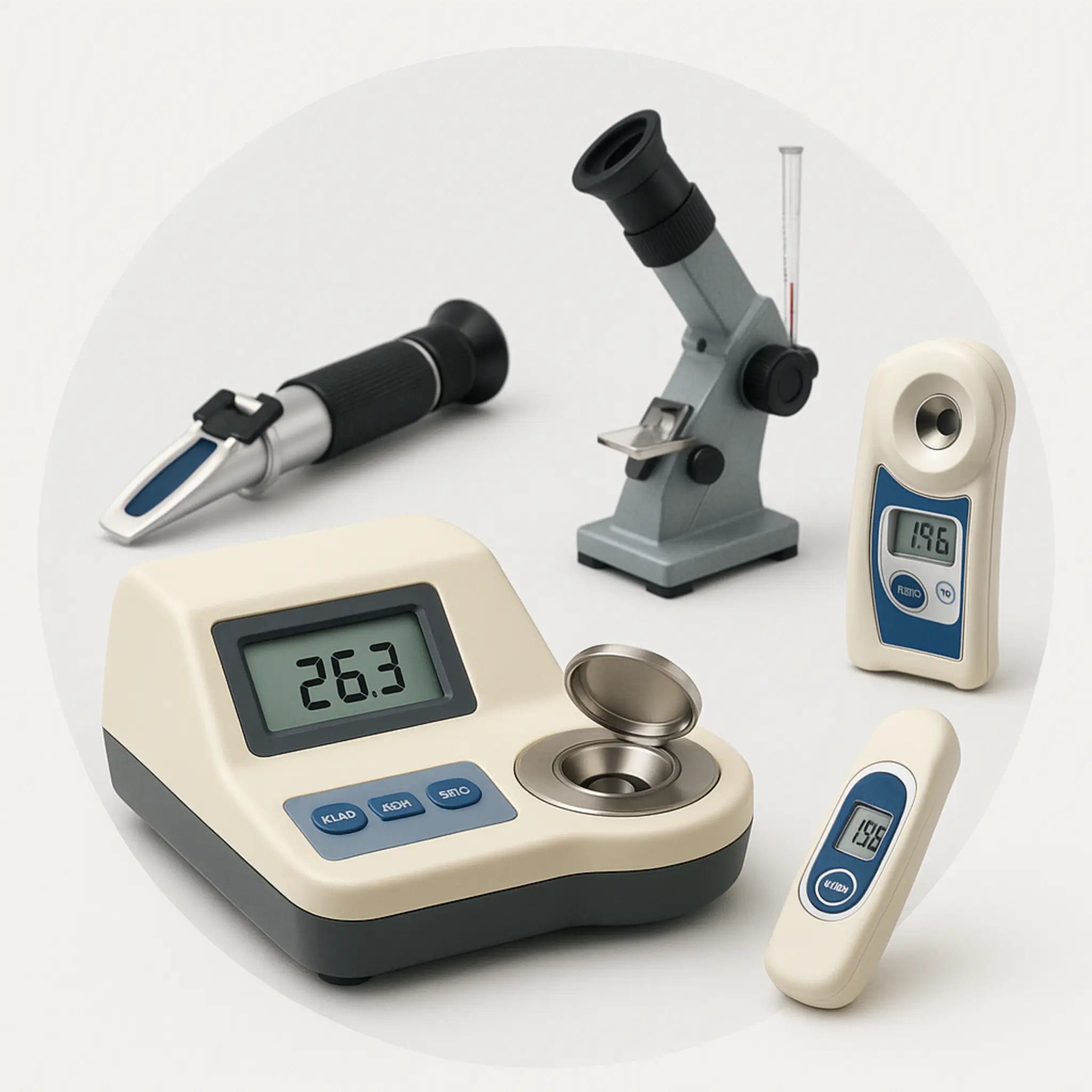 Clinical & Lab Refractometers: Urine SG, Serum Protein & RI (nD)