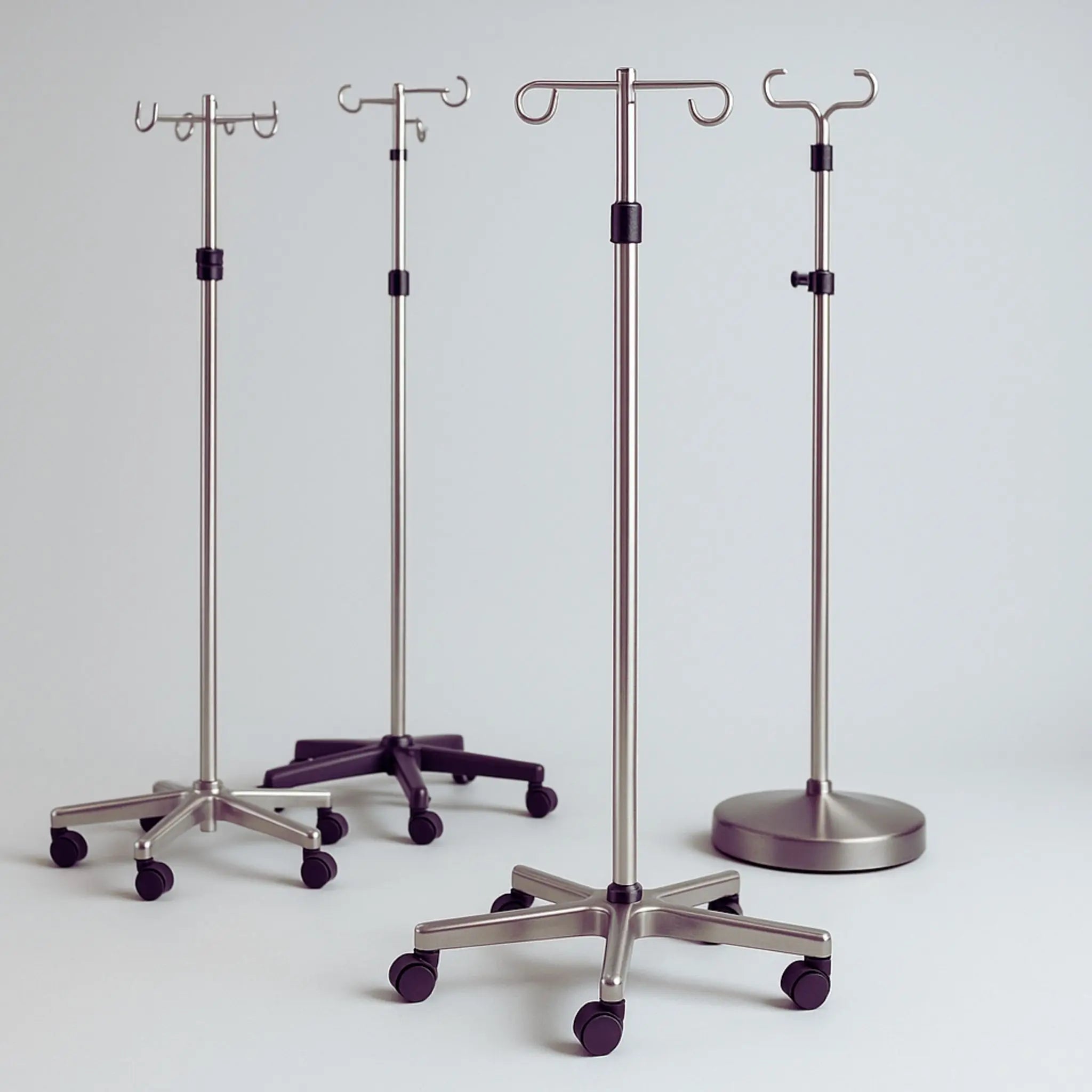 IV Poles & IV Stands: Adjustable, Stainless Steel, Hospital-Grade