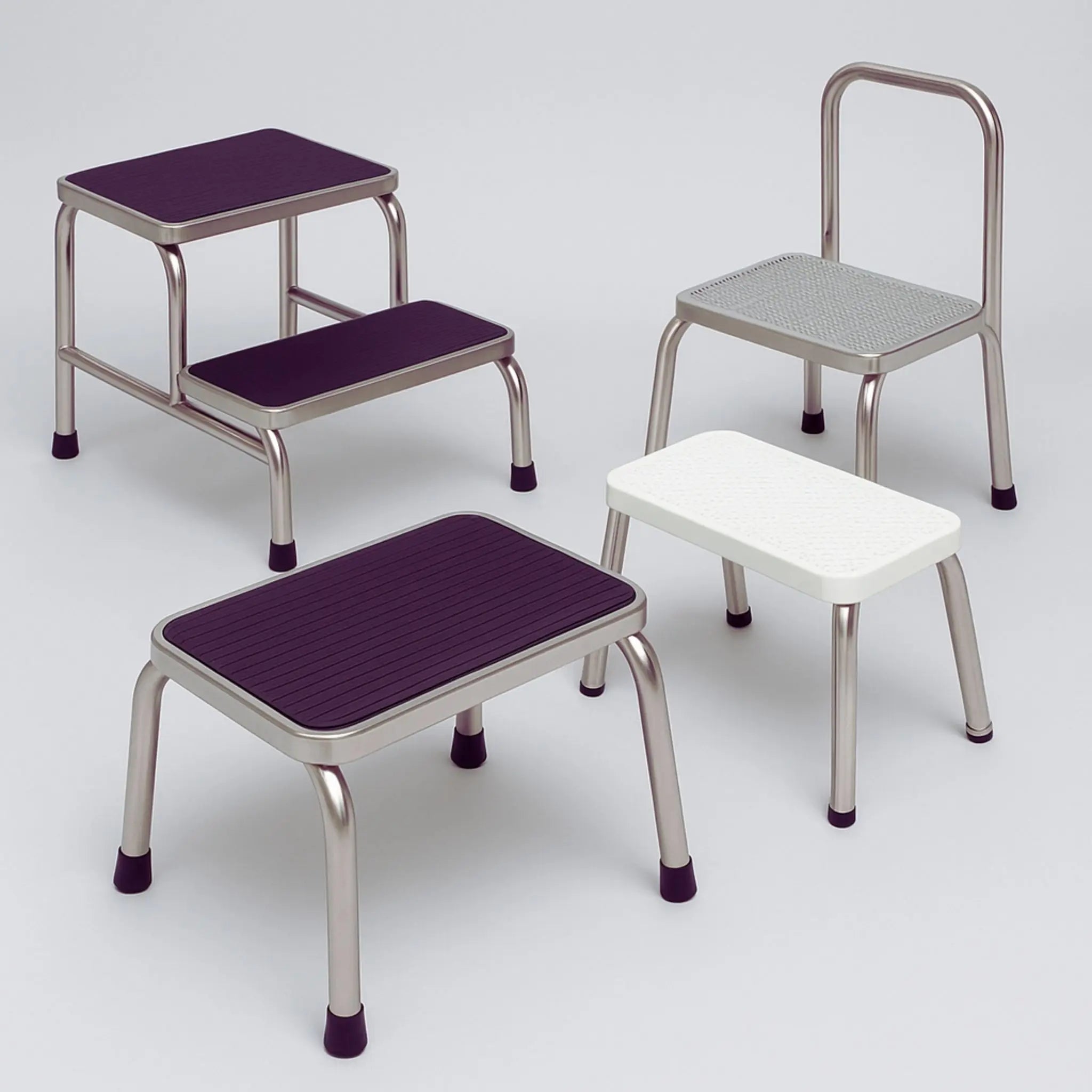 Medical Step Stools: Hospital Stainless Steel, Single & Double Step
