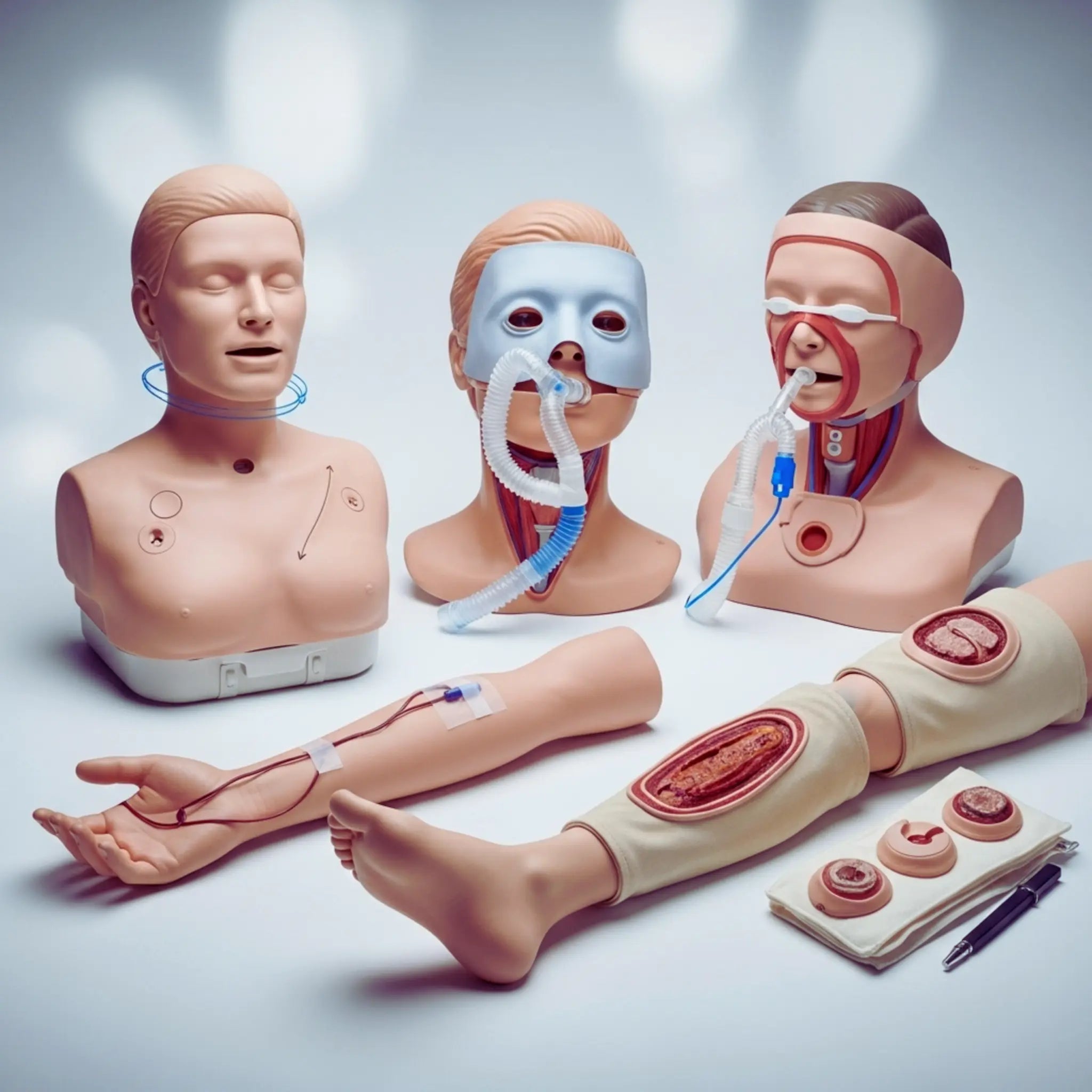 Medical Training Manikins & Simulators: CPR, Airway, IV & Trauma