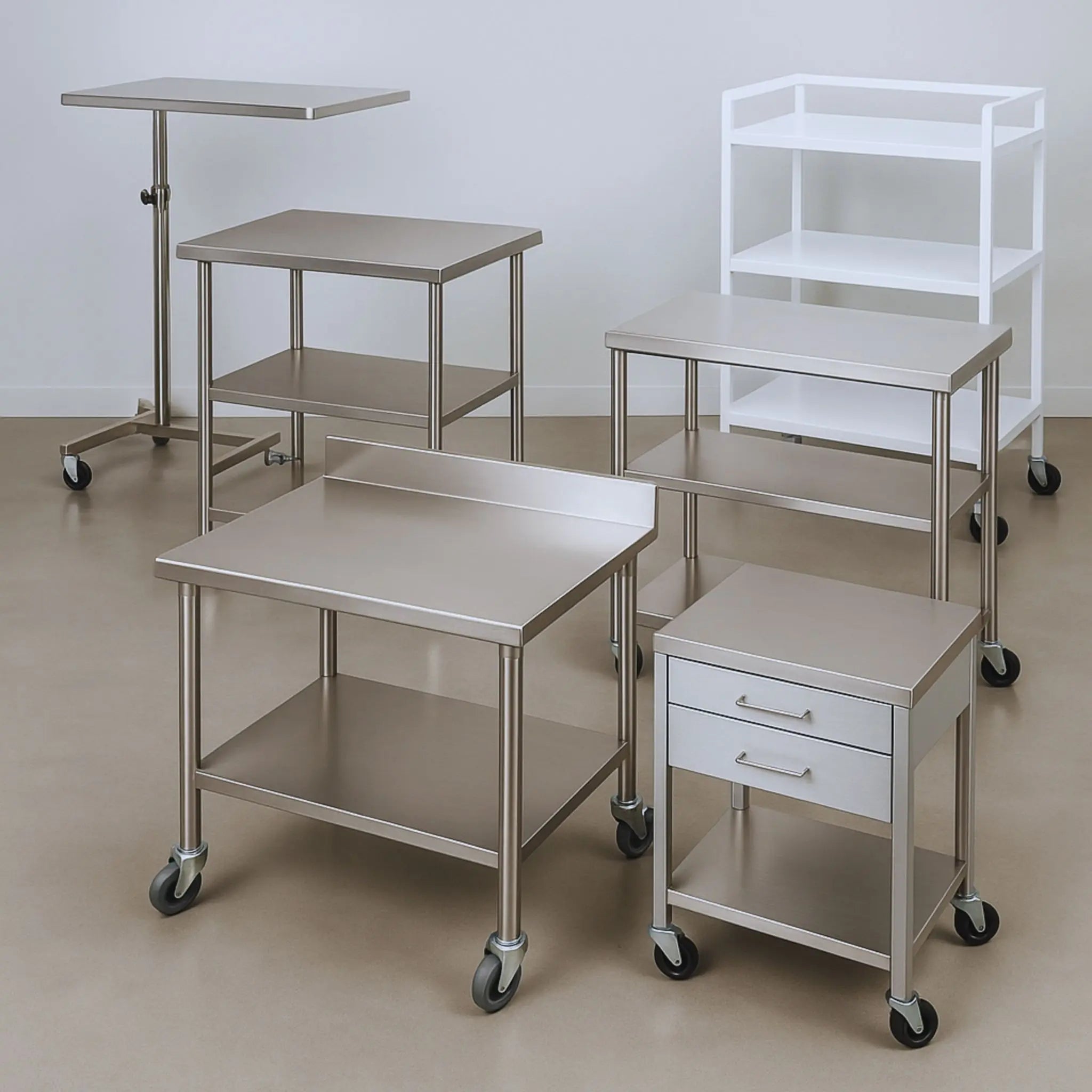 Utility & Prep Tables: Stainless Steel Medical Prep, Hospital Utility ...