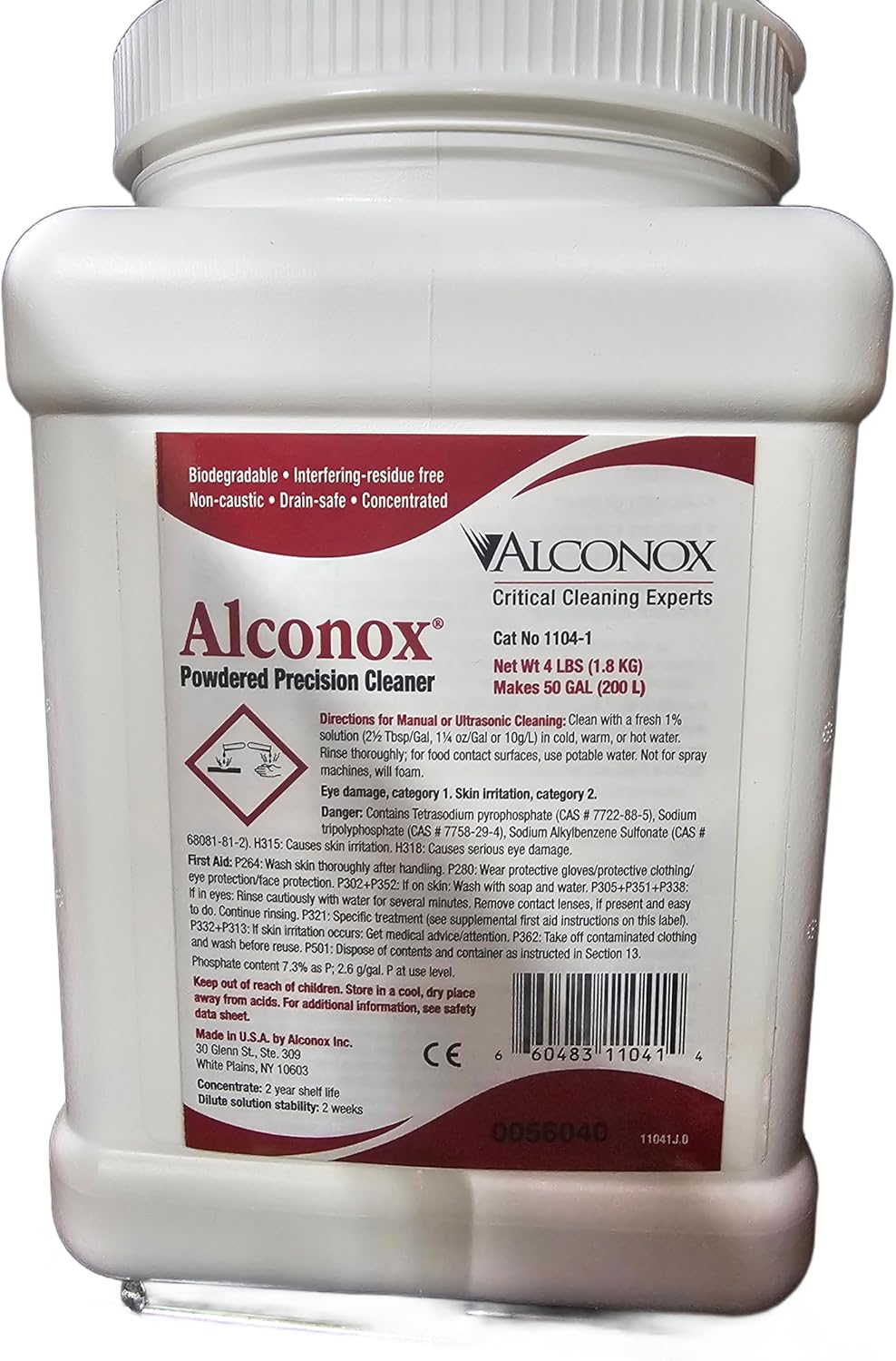 Alconox 1104-1 Powdered Precision Cleaner with 4 Lbs