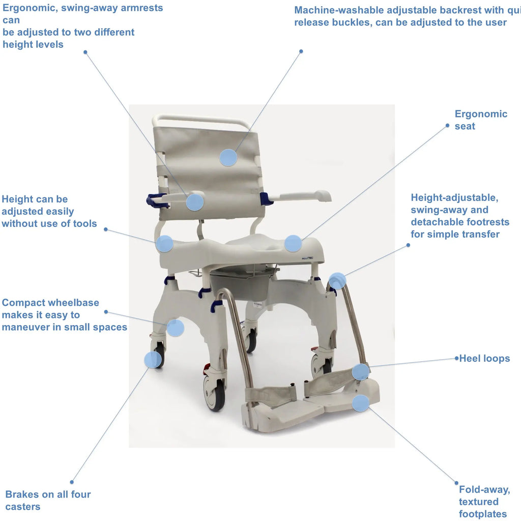 Invacare OCEANERGOXL Aquatec Ocean Ergo XL Shower Commode Chair