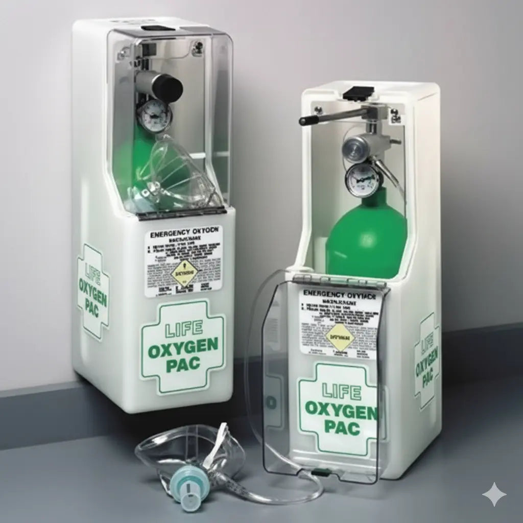 Life Corporation LIFE-1-612 Dual Flow Oxygen Tank 6/12 LPM 90 Min Supp