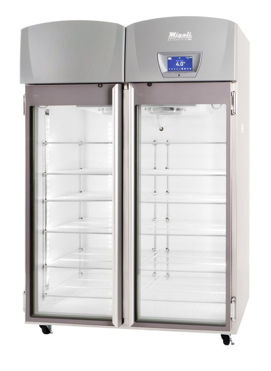 Migali EVOX-2RG-LB (2) Glass Door Medical Refrigerator, 44.9 Cu Ft