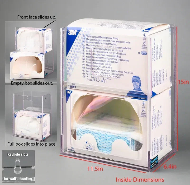 Poltex FACESHLD2VM Face Mask w/Shield Holder 1818FS-2 Visual Managemen