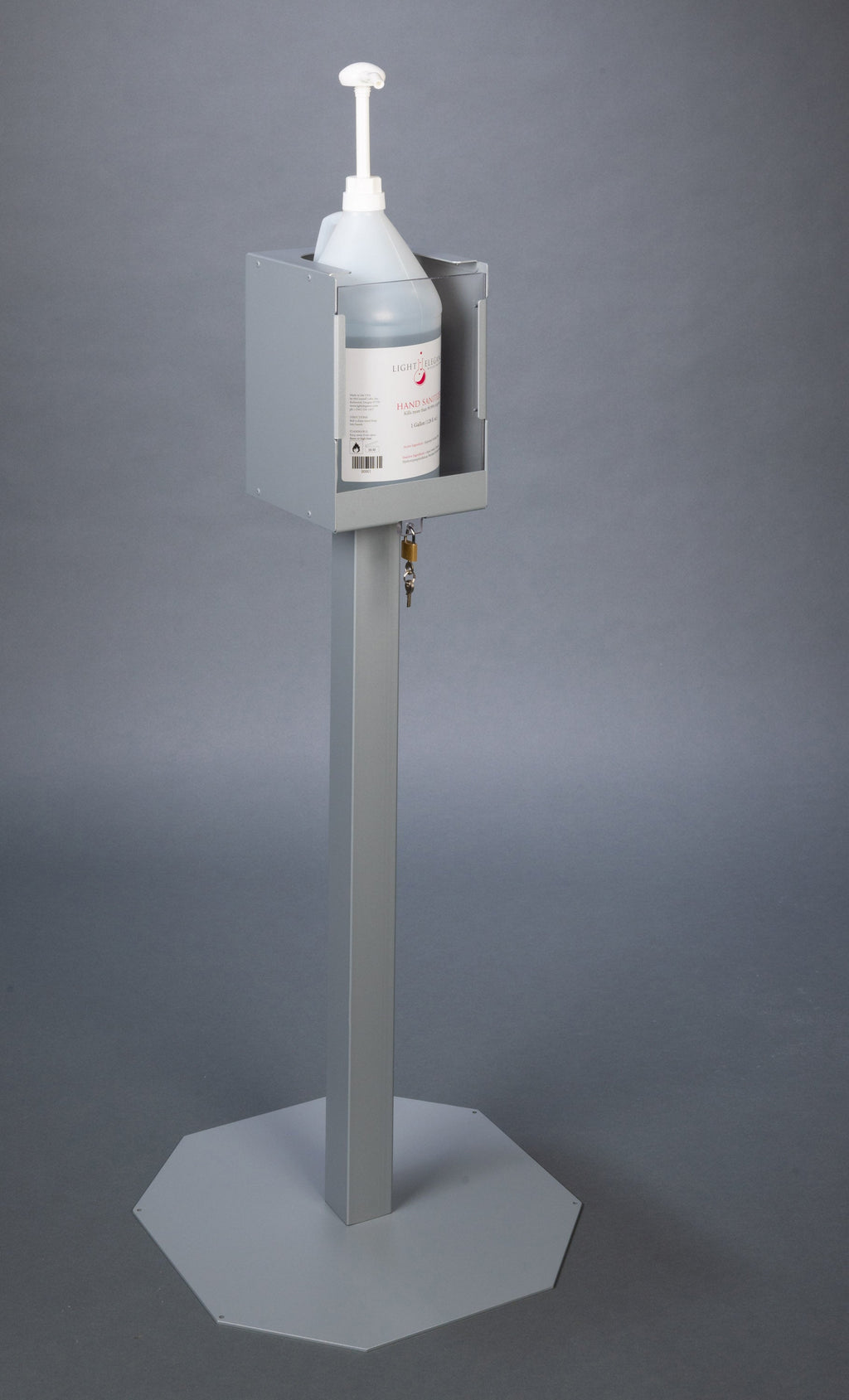 Poltex GALLONLCK Gallon Hand Sanitizer Stand - Steel, Locking