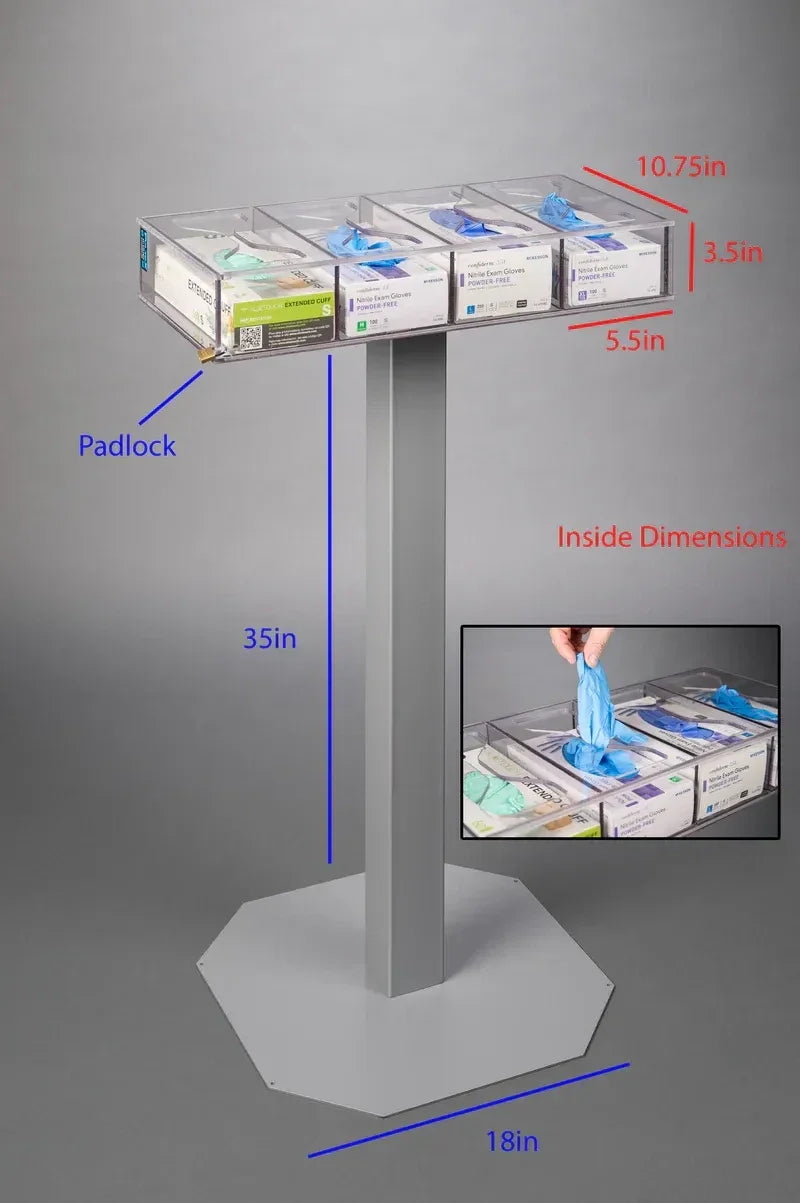 Poltex NOWASTGB No Waste Glove Box Holder on Stand