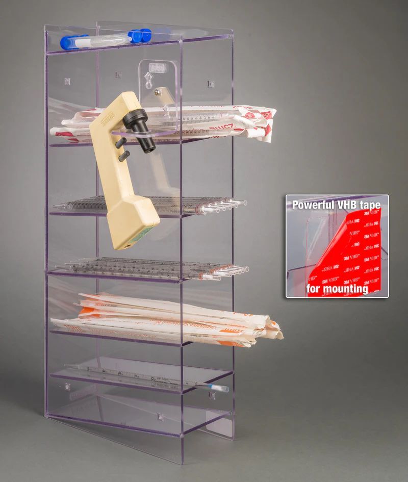 Poltex PGSERPIP6 6 Pocket Serological Pipette Holder (PETG)