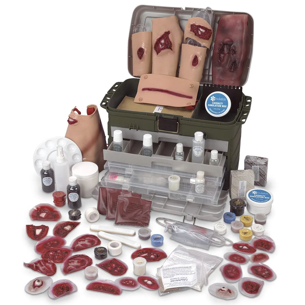 Simulaids 890 Deluxe Casualty Simulation Kit with Bleeding Strap-On Wo