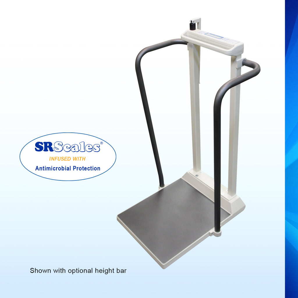 Srscales SR585i, Digital Stand-On Scale with Handrails (18” x 20”)
